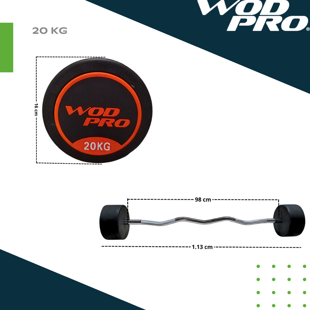 Set de 385 kg barras Z con peso integrado Wod Pro | Wod Pro México